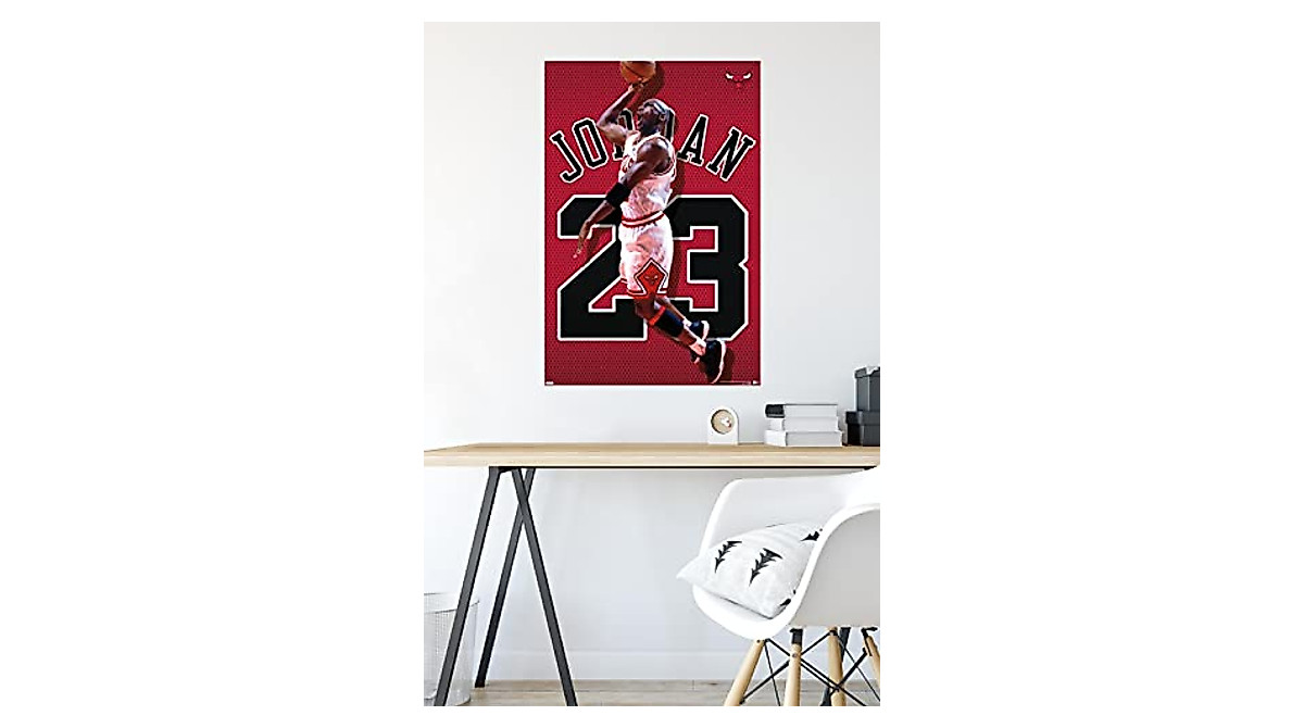 Michael Jordan Jersey Wall Poster - Officially Licensed Art Print