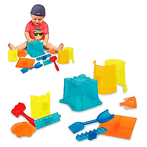Battat – Sand Toys For Kids – 11Pc Sandcastle Building Kit With Molds And Shovel – Outdoor Sandbox Toys – Sand Castle Play Set – 3 Years + – Sand Castle Play Set