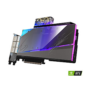 GIGABYTE AORUS GeForce RTX 3090 Xtreme WATERFORCE WB 24G Graphics Card, WATERFORCE Water Block Cooling System, 24GB 384-bit GDDR6X, GV-N3090AORUSX WB-24GD Video Card