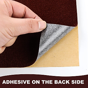 Peel Stick Velvet Flock Liner 14" x 98" Self Adhesive Texture Velvet for Jewelry Drawer Craft Fabric Art & Crafts, Drawer DIY Felt Liner (Coffee)