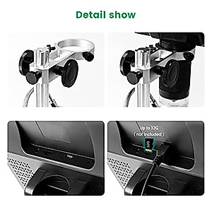 JIAMEI 8.5 Inch Microscope 1080P Adjustable LCD Display Microscope for Soldering Industrial Maintenance