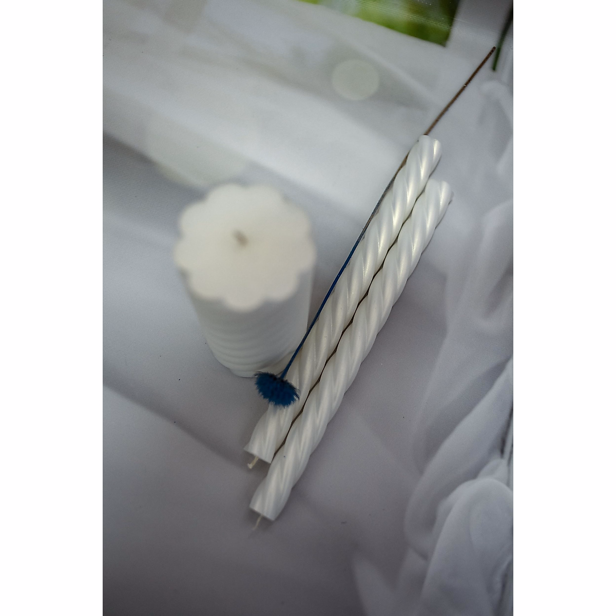 Magik Life Unity Candle Set for Wedding - Wedding Unity Set for Reception and Ceremony - Candle Sets - 6 Inch Pillar and 2 * 10 Inch Tapers-White