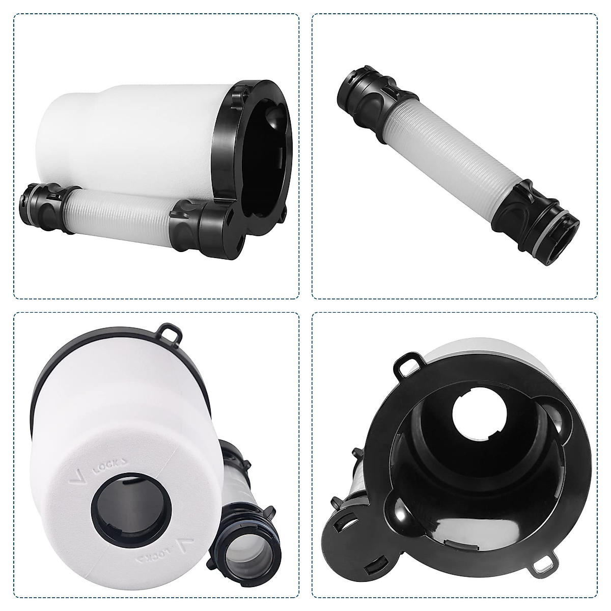 JLLOM Drink Funnel Portable Can or Bottle Cooler Cup with Detachable Expandable Hose, Portable Drink Bong Cooler Tool Outdoor for Party, White