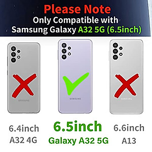Buleens for Samsung Galaxy A32 5G Case with Astronaut Stand, Women Girls Galaxy A32 5G Cases, Girly Cute 6D Outer Space Heart Pattern Phone Cover for Samsung A32 5G 6.5 Inch Black