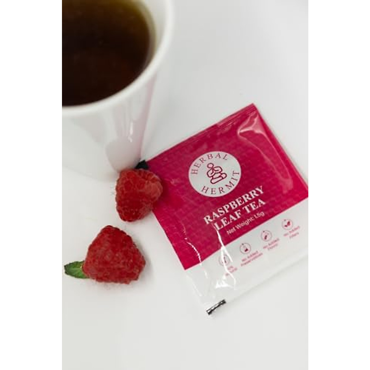 Red Raspberry Leaf Tea, 25 Raspberry Tea Bags Supports Fertility, Pregnancy, Prenatal Labor and Uterus Health, Caffeine Free Pure Leafs Raspberry Tea - Herbal Tea