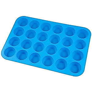 SAMZAREULO Silicone Muffin Pan Mini 24 Cups Cupcake Pan