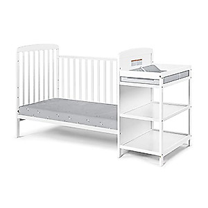 Suite Bebe Ramsey 3 in 1 Convertible Crib and Changer in White