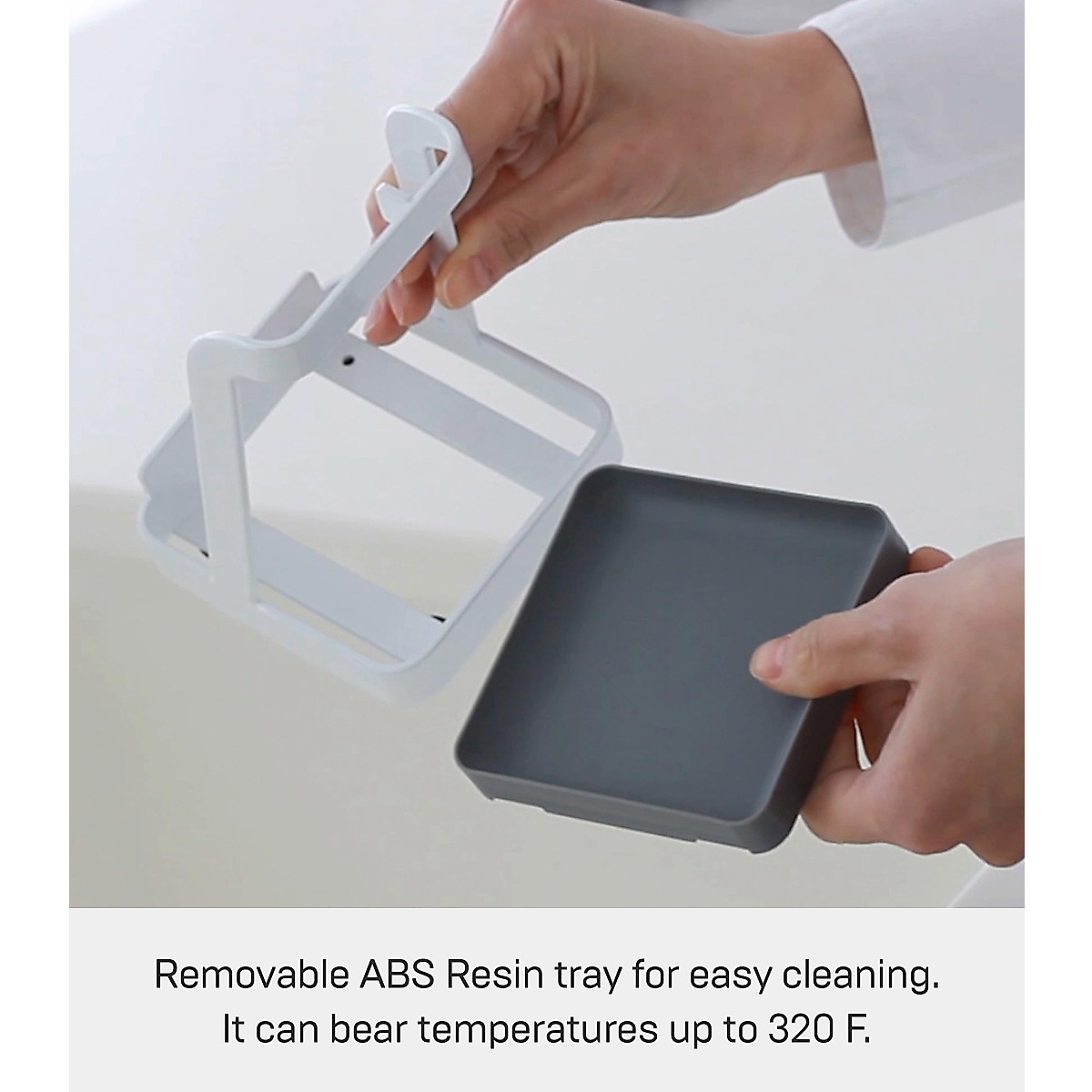 YAMAZAKI Home 2249 Tower Ladle Holder-Lid Stand for Utensils in Kitchen, Black 2248-P