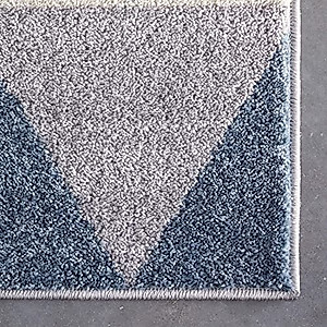 Well Woven Mystic Nova Grey Modern Geometric 5'3" x 7'3" Distressed Area Rug, 5 ft 3 in x 7 ft 3