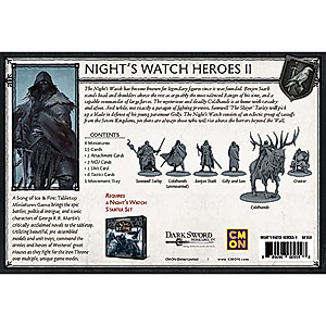 CMON A Song of Ice and Fire Tabletop Miniatures Game Night's Watch Heroes II Box Set - Lead The Watchers on The Wall! Strategy Game for Adults, Ages 14+, 2+ Players, 45-60 Minute Playtime, Made