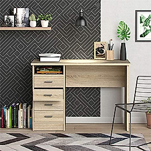 Tvilum Warner Desk with 4 Drawers, Oak Structure