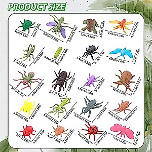 Giantree Mini Insect Figures Toys Set, 20Pcs Plastic Crawling Animals Small Realistic Animal Toys Assorted Animal Insect Figures Playset for Insect Themed Party Halloween Supply
