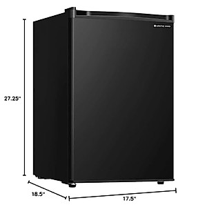 Arctic Wind 2AW1BF26A 2.6-Cu. Ft Energy Star Compact Refrigerator with Freezer Compartment, Drink and Snack Mini Fridge for Bedroom, Dorm Room, Office in Black