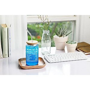 NewEleven Birthday Gifts For Coworker Women – Work Bestie Gifts For Women Friends - Appreciation Gifts For Coworkers, Unique Present Ideas For Coworker Leaving, Farewell Party – 16 Oz Coffee Glass