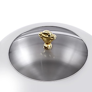 Round Chafing Dish Stainless Steel Chafing Dish Buffet Chafer 3L Catering Chafers and Buffet Warmers with Fuel Holder