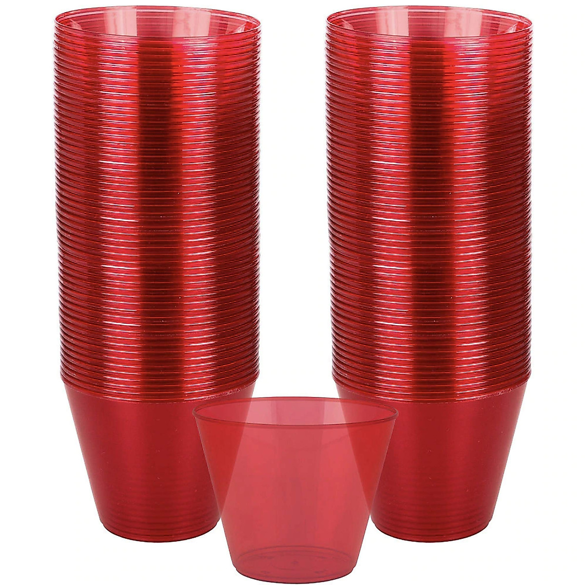 Amscan Red, Big Party Pack, Plastic Cups 9 oz., 72 Per Pack