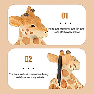 Beavorty Cellphone Holder Stand Giraffe Shaped Wooden Smartphone Desk Holder for All Mobile Phones Animal Phone Stand Desk Ornament