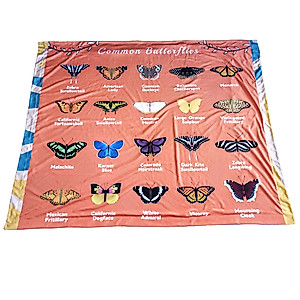 Birdy Boutique - Double Sided Learning Blanket® - Yoga and Game - Cozy Soft Minky - Great for Early Readers, Homeschoolers, PreK, Kindergarten - 50" X 60"