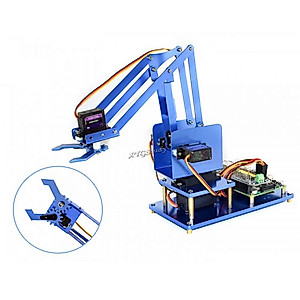 4-DOF Metal Robot Arm Bluetooth WiFi Remote Control Starter Kit Compatible with Raspberry Pi Zero/Zero W/Zero WH/2B/3B/3B+/4B Jetson Nano @XYGStudy