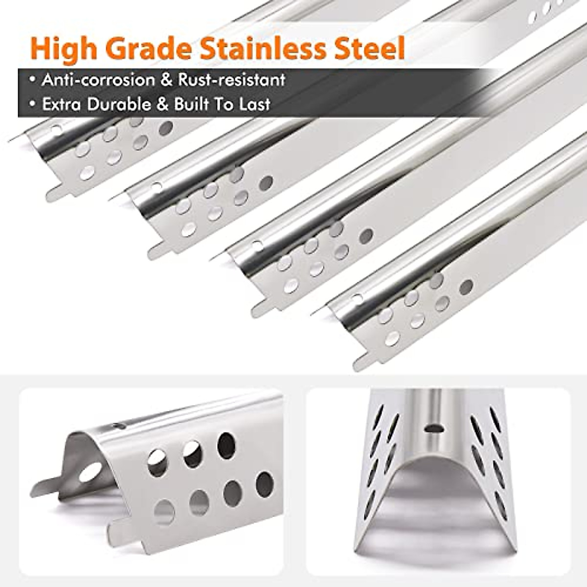 Yiming Grill Replacement Parts for Charbroil Advantage Series 4 Burner 463344015 463343015 463433016 463240115 463240015 463432215 Gas Grills, Burner Tubes, Heat Plates, Carryover Tubes.