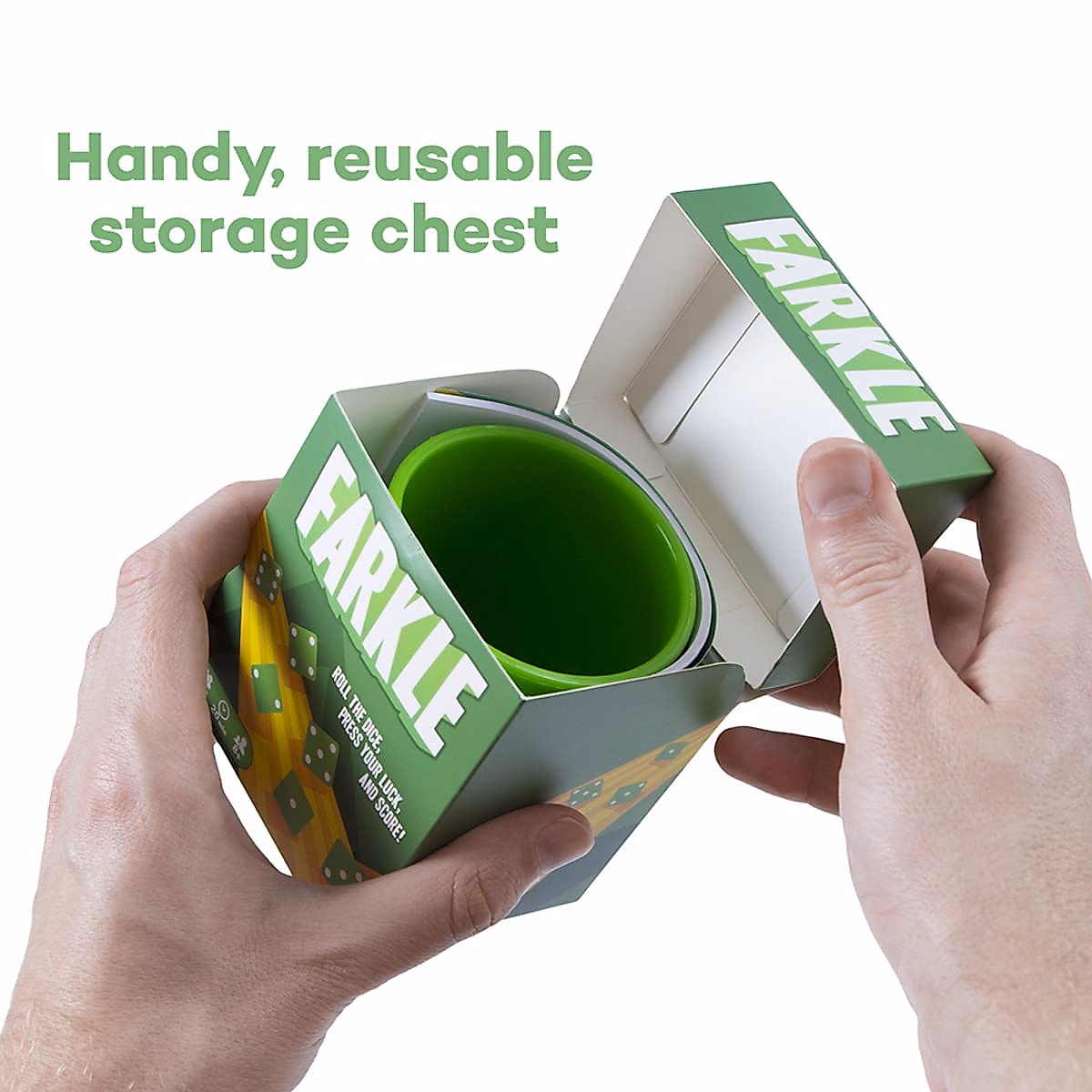 Brybelly Farkle: The Family Dice Game | Fun Dice Game for Game Nights | 1 Cup & Dice | 2-8 Player Game