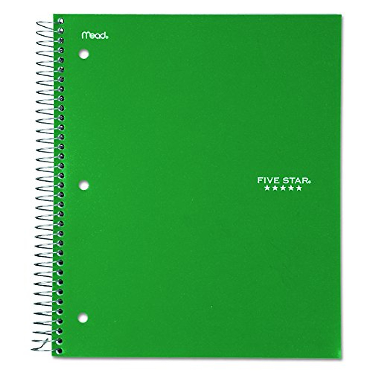 Five Star 06210 Wirebound 3-Subject Notebook, College Rule, 11 x 8 1/2, 150 Sheets, Assorted