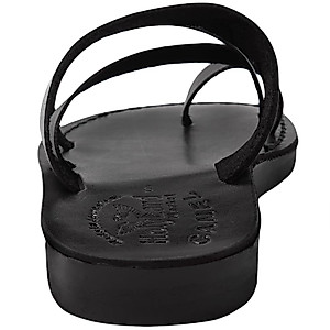 Holy Land Market Men/Women Biblical Jesus Leather Sandals/Slides From Jerusalem (Bethlehem Black)
