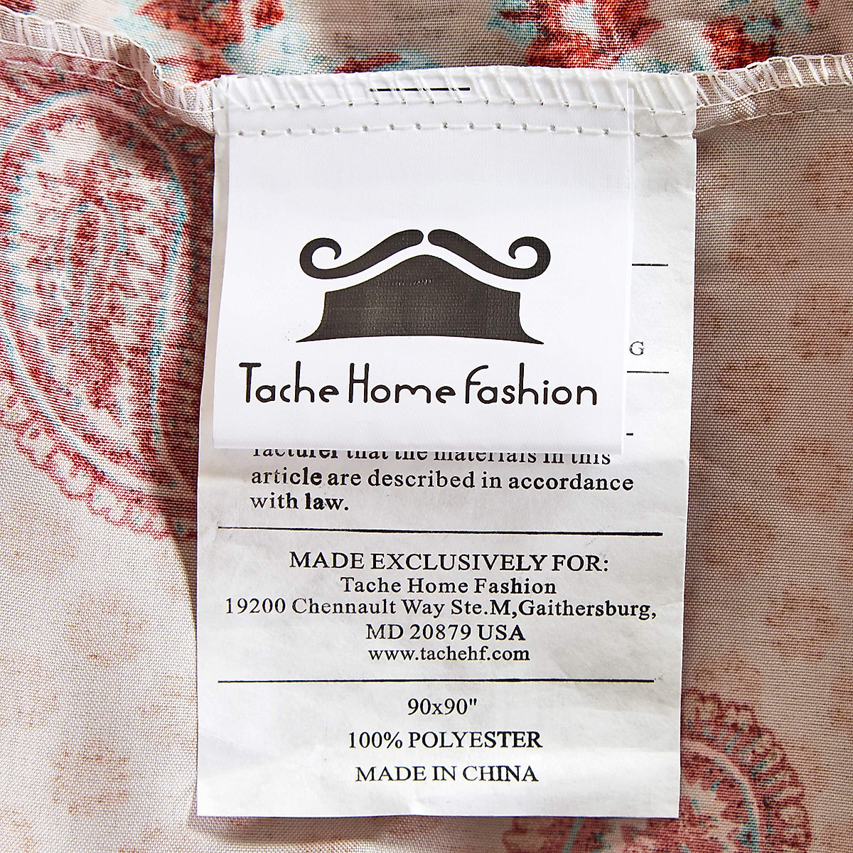 Tache Duvet Cover King Size Paisley Bohemian Boho Chic Medallion Mandala Boteh Reversible Duvet Cover, King