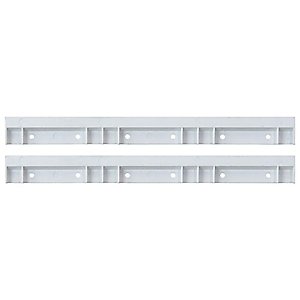 Quantum HNS006 12-Inch Wide Hanging Plastic Rail for Hang-N-Stack Series Bins, White, 2-Pack
