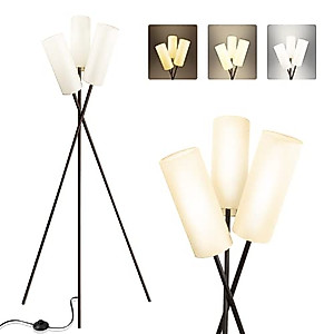 TYIAINI Floor Lamp, Tripod Floor Lamp with 3-Light, Modern Standing Lamps with Foot Switch, 70" Standing Tall Pole Lamps for Living Room, Bedroom, Study Room and Office