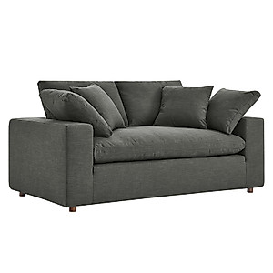 Modway EEI-4859-GRY Commix Down Filled Overstuffed Loveseat, Gray