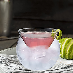 MDLUU 2-Pack Caviar Chiller Server with Mother of Preal Spoon, Ice Chilled Bowl for Martini, Cocktail, Ice Cream,Capacity 6.08 Oz