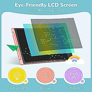 TECJOE 4 Pack LCD Writing Tablet, 8.5 Inch Colorful Doodle Board Drawing Tablet for Kids, Kids Travel Games Activity Learning Toys Birthday Gifts for 3 4 5 6 Year Old Boys and Girls Toddlers