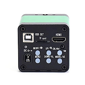 HAYEAR 48MP 2K High Definition HDMI Digital Microscope Camera Set Remote Control 150X C-Mount Lens Adjust Lamp Portable Table Stand for Phone Repair Lab Inspect