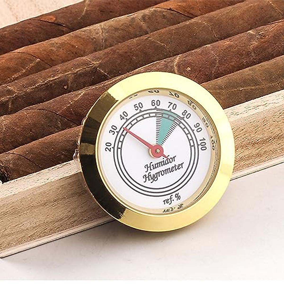 Montesy Stylish Indoors Metal Alloy Humidity Gauge Applicable For Case Accessory With Clear Numbers