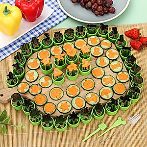 35 Pack Cookie Cutters Vegetable Fruit Cutter Shapes Stamps Mold Mini Cookie Cutters