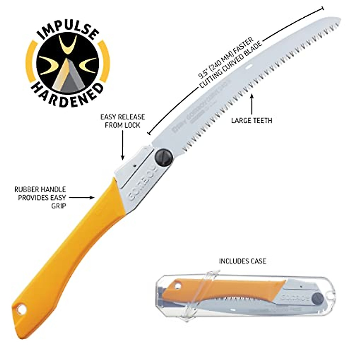 Silky GomBoy Curve Professional Folding Saw 240mm, Large Teeth (717-24)