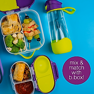 b.box 15oz Sport Spout Bottle: Kids Water Bottle with Durable Tritan. Silicone Spout with Flip Top Lid, Leak Proof, Spill Proof, BPA Free (Ocean Breeze, 15 oz)