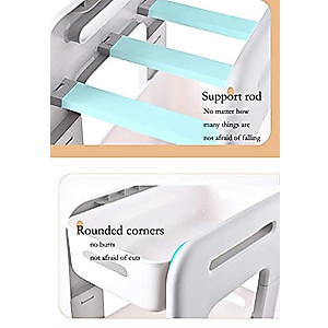 Leirsdam Double Layer Sliding Shelf, Large Capacity Shelf Under Sink Organizer Office Bathroom Cabinet Multifunctional Shelf(No wheels)