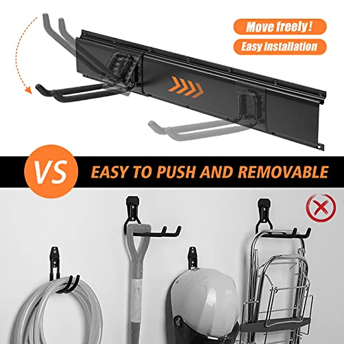 Ultrawall Tool Storage Rack with Shelf, Garage Wall Mount Organizer, Heavy Duty Steel Garage Storage Organizer Systems