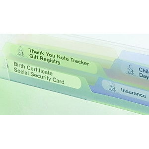 Baby Briefcase Baby Paperwork Organizer, Mint/Periwinkle