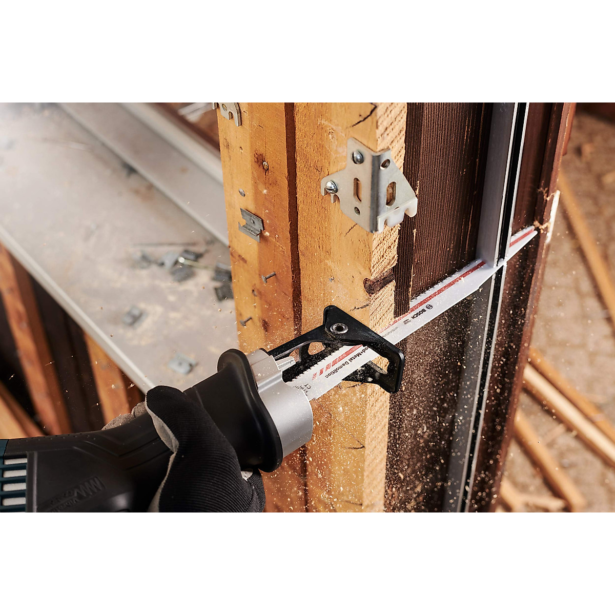 Bosch Professional 2608653271 Reciprocating Saw Blade S 967 XHM Endurance for Wood and Metal Demolition (For Wood and Metal, 150 x 25 x 1.25 mm, Accessories Reciprocating Saw