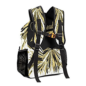 Anneunique Personalized Cheerleader Yellow Custom Backpack for Traveling Hiking Camping with Name