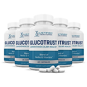 (5 Pack) Glucotrust Advanced Formula Supplement Pills 300 Capsules