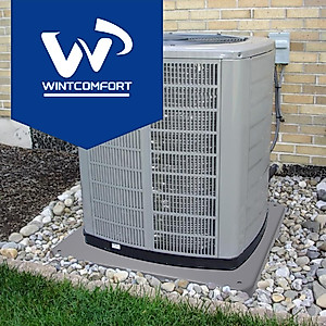 Wincomfort Condenser Pad for Air Conditioner Heat Pump, 24'' x 24'' x 3'' AC Base Stand Plastic Outdoor Condenser Equipment Anti-Vibration Pads