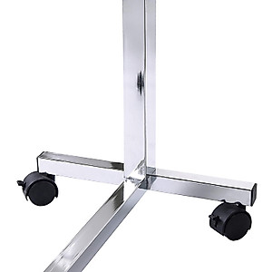 Vaunn Medical Adjustable Tilt Overbed Bedside Table with Wheels for Hospital and Home Use