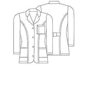 Adar Universal Lab Coats for Women - Princess Cut 30" Consultation Lab Coat - 806 - White - S