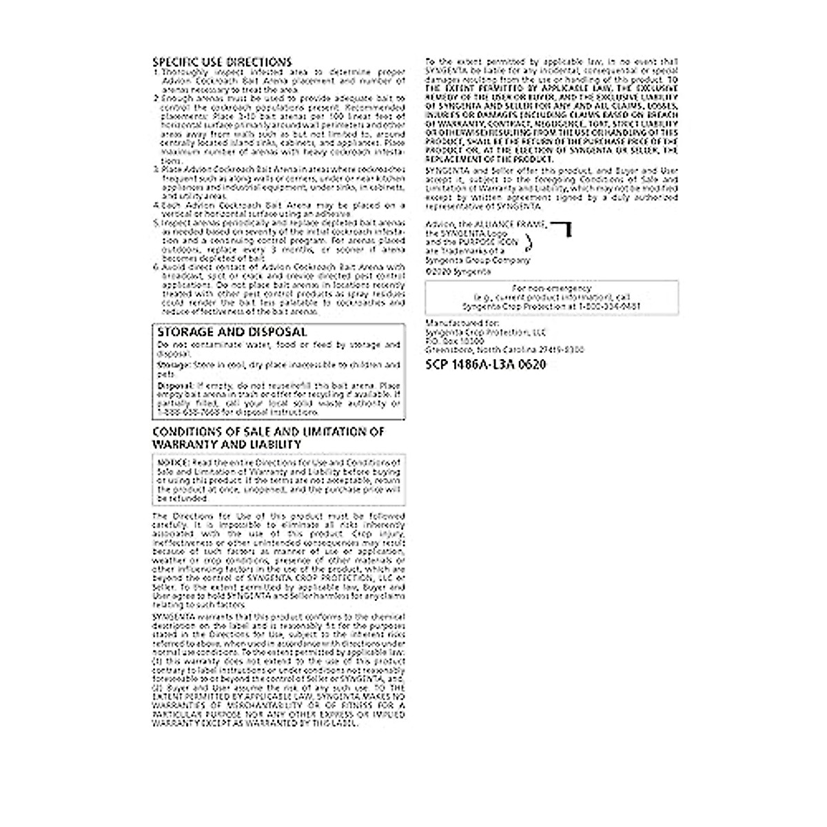 (Case of 10) Syngenta Advion - Advion Cockroach Bait Station, 12 count