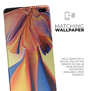 DesignSkinz Liquid Abstract Paint V48 Protective Vinyl Decal Wrap Skin Cover Compatible with The Samsung Galaxy S20 (Screen Trim & Back Glass Skin)