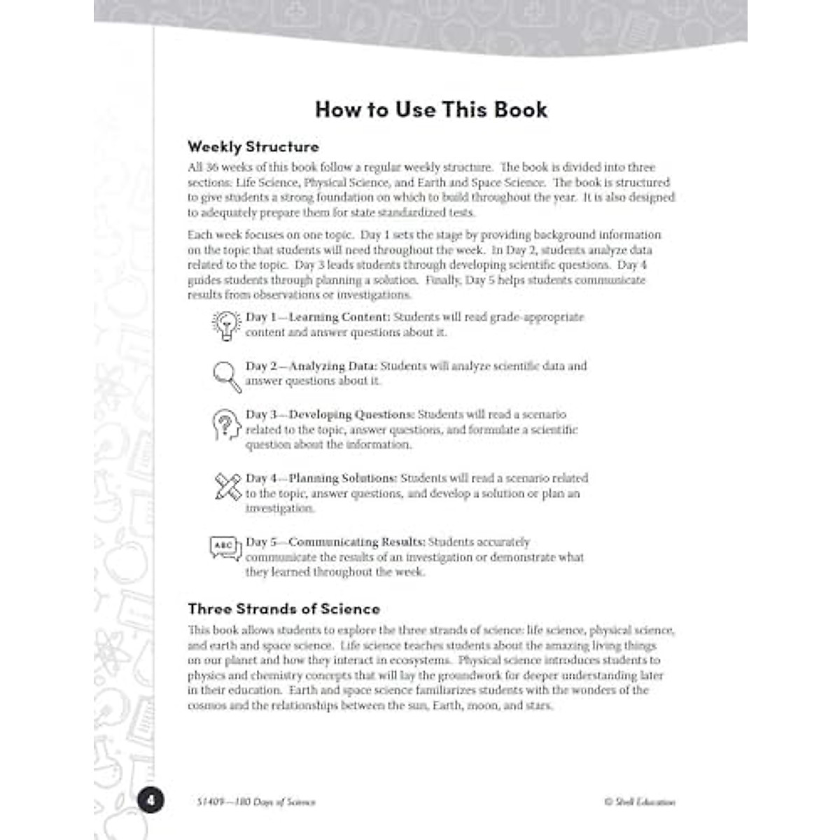 180 Days™: Science, Earth and Space Science for 3rd Grade Practice Workbook for Classroom and Home, Cool and Fun Practice Created by Teachers (180 Days of Practice)